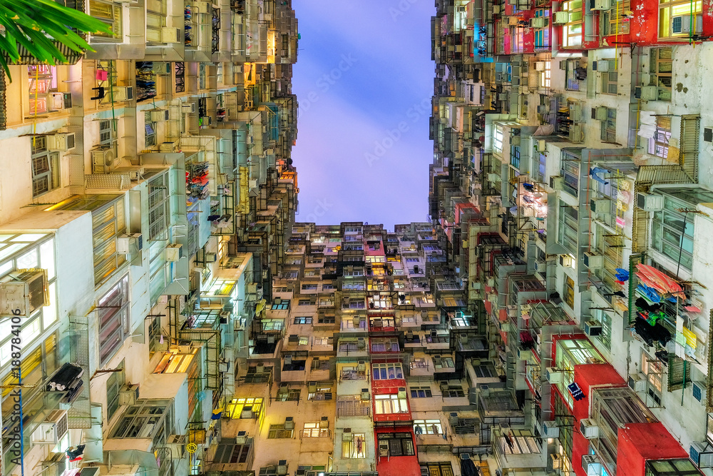 Yik Cheong Building, also known as the Monster Building, old buildings ...