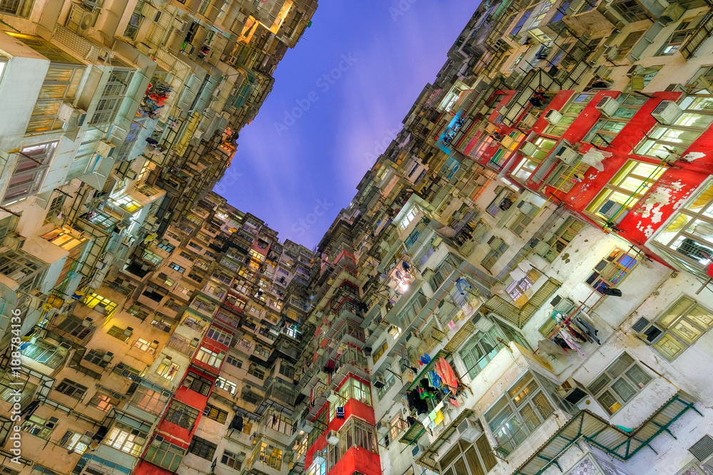 Yik Cheong Building, also known as the Monster Building, old buildings ...