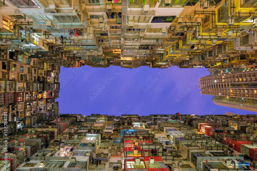 Yik Cheong Building, also known as the Monster Building, old buildings ...