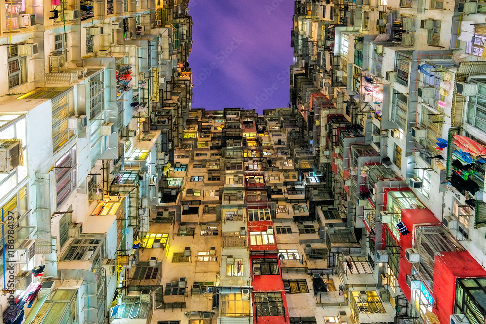 Yik Cheong Building, also known as the Monster Building, old buildings ...