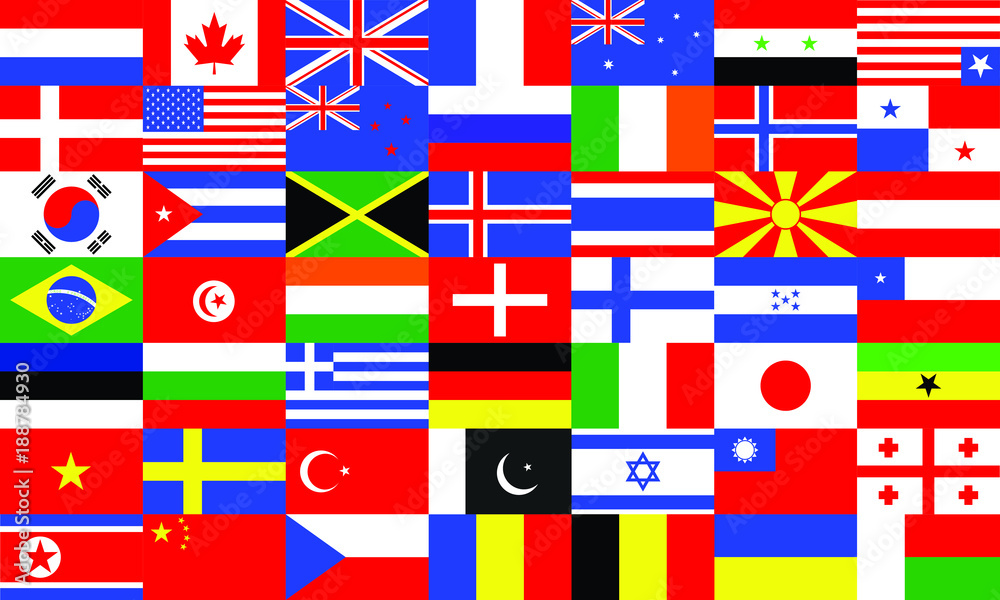 world flags set multicultiral poster picture Stock Vector | Adobe Stock