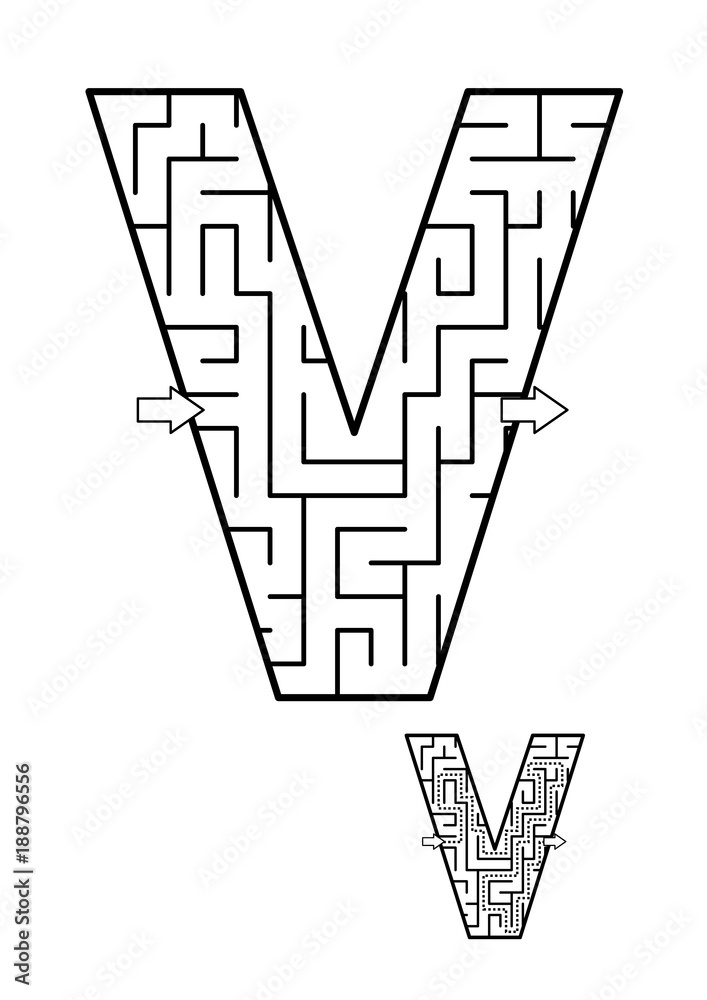 Letter V Maze