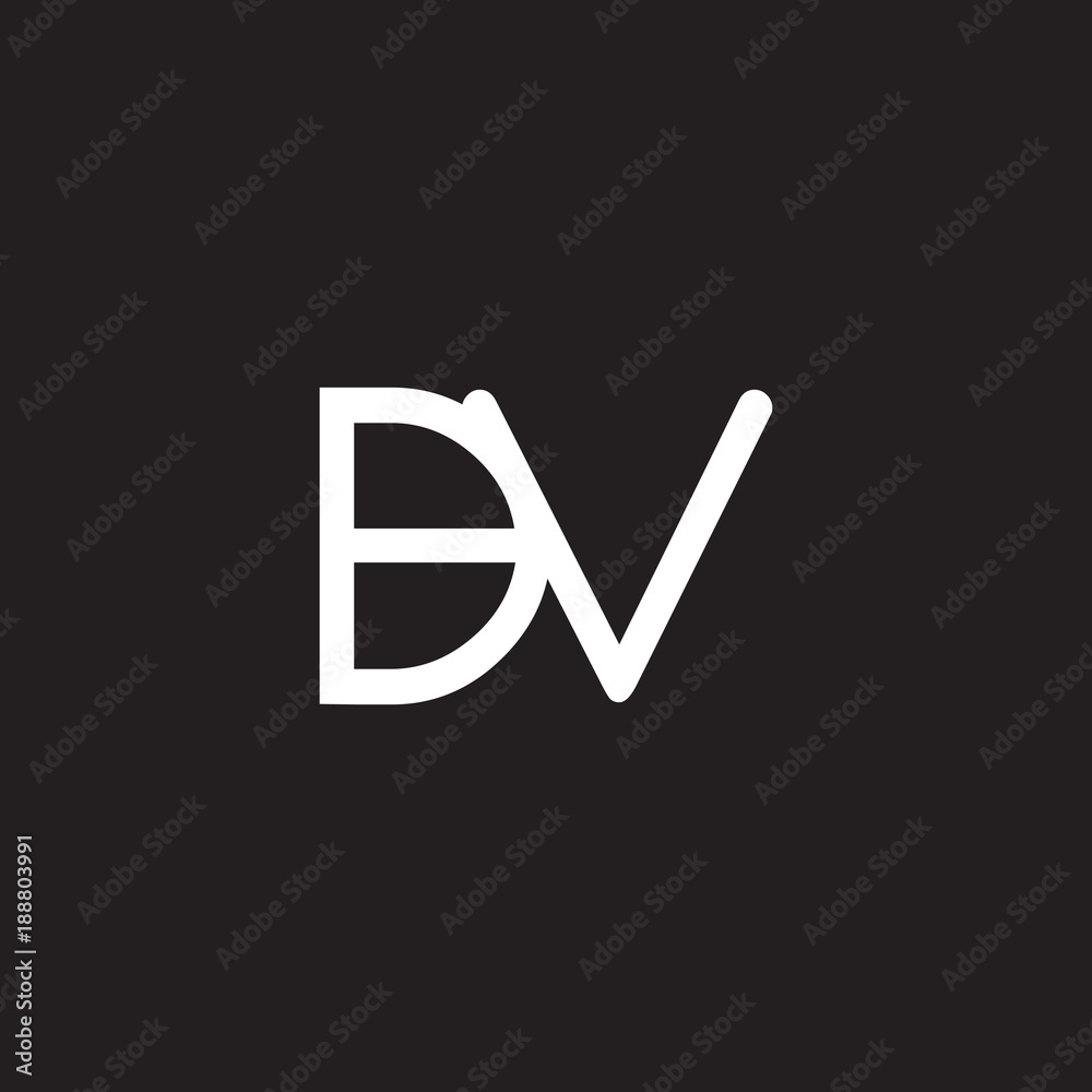 initial letter rounded logo modern white Stock Vector | Adobe Stock