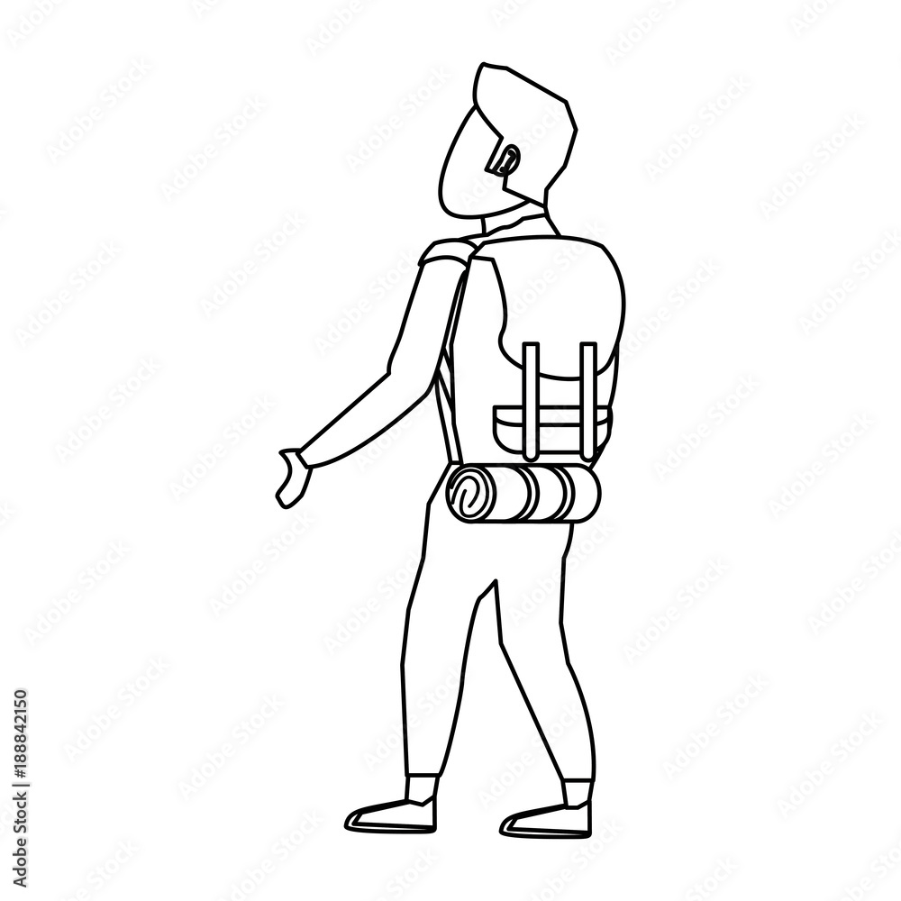 Mountain climber cartoon icon vector illustration graphic design Stock ...