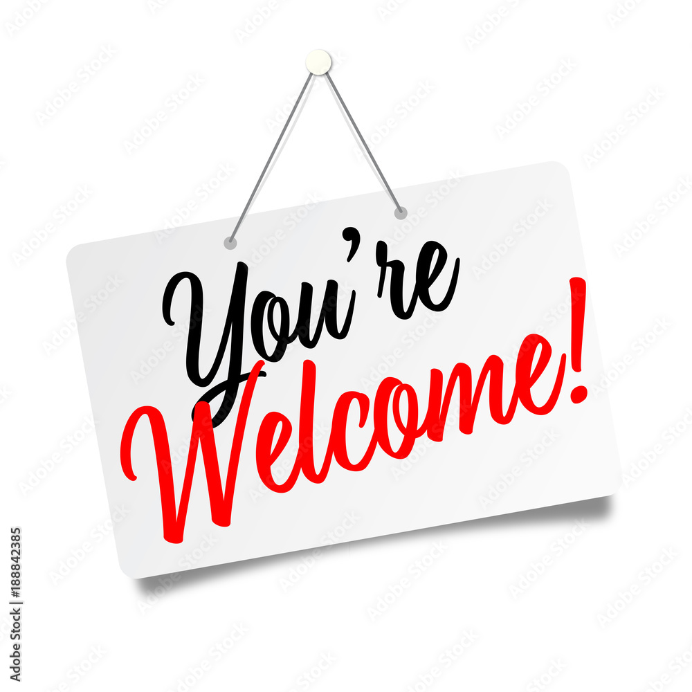 You are welcome Stock Vector | Adobe Stock