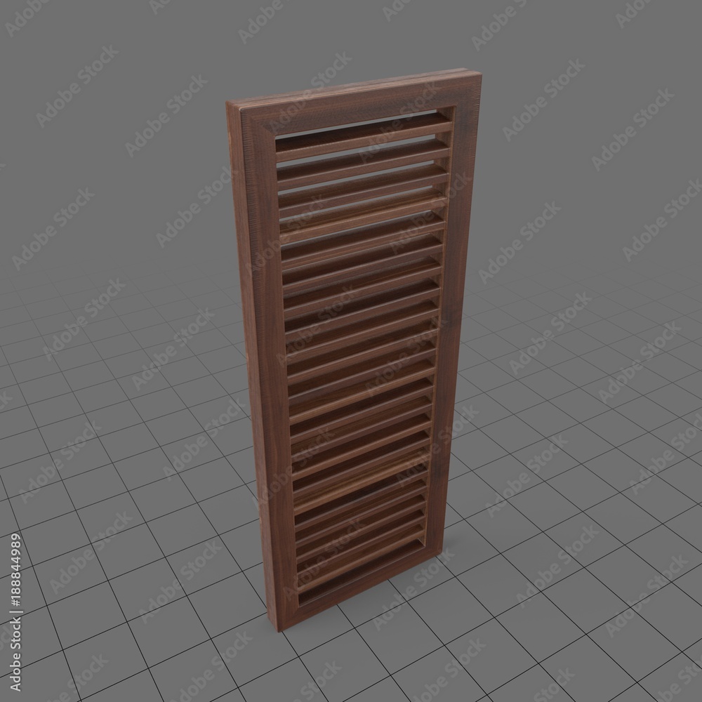 Wooden shutter Stock 3D asset | Adobe Stock