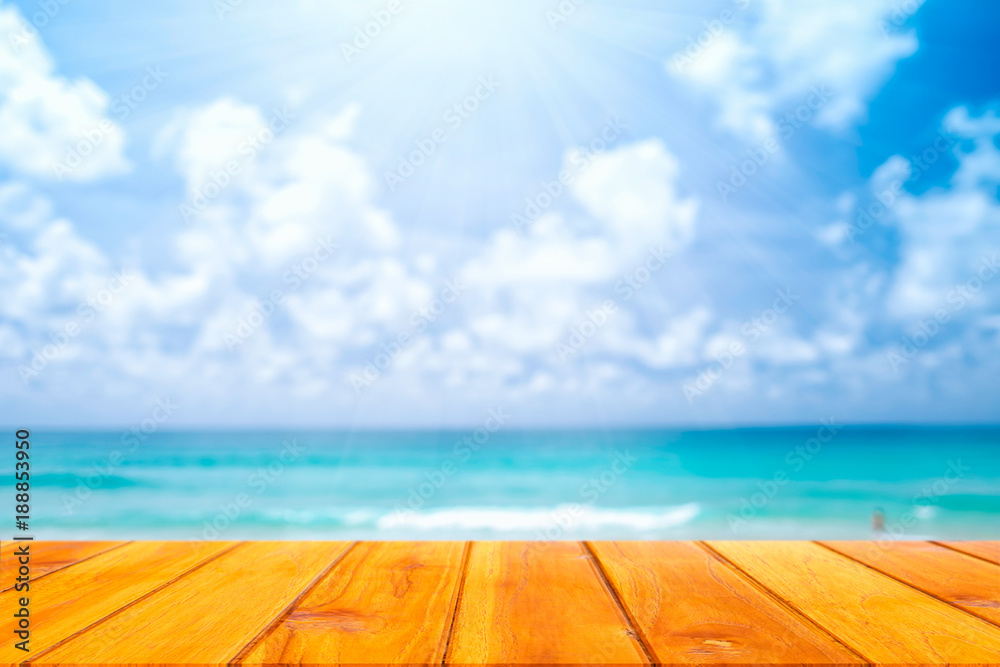 Ocean With Wood Planks