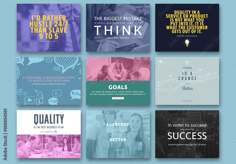 Business-Themed Social Media Post Layout Set Stock Template | Adobe Stock