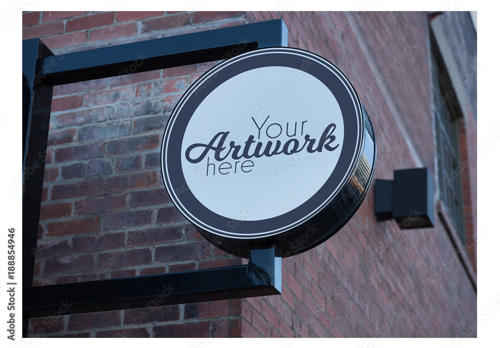 Outdoor Sign Mockup 3 Stock Template | Adobe Stock