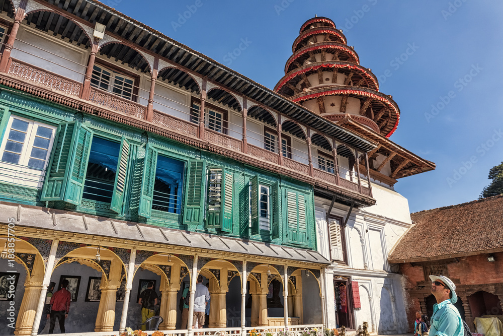 Inside the Royal Palace, Durbar Square, Kathmandu, Nepal foto de Stock ...