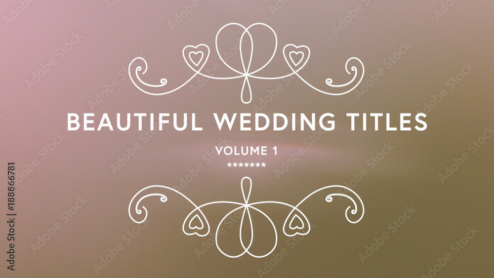 Modern Wedding Titles 2 Stock Template | Adobe Stock