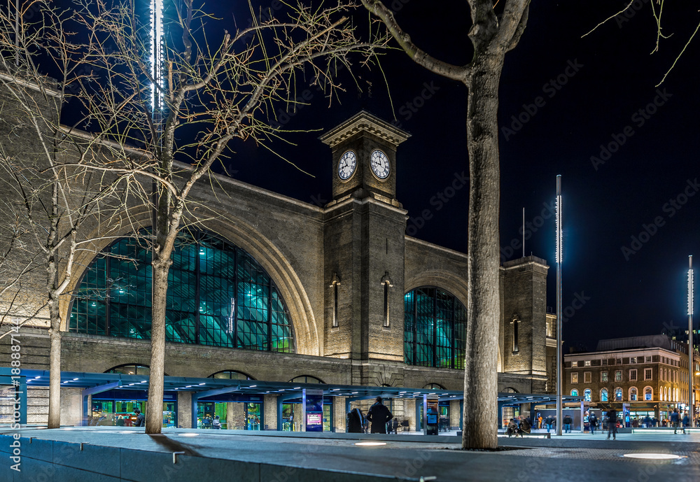 Kings cross station in the night, London Stock Photo | Adobe Stock