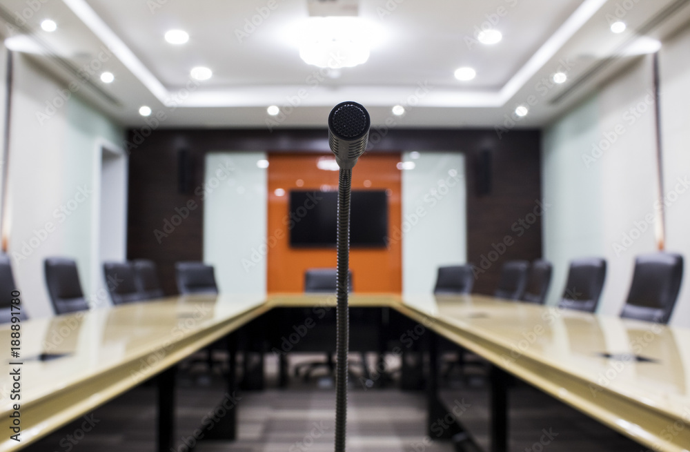 Microphone and modern table boardroom .Modern Residence Meeting Room ...