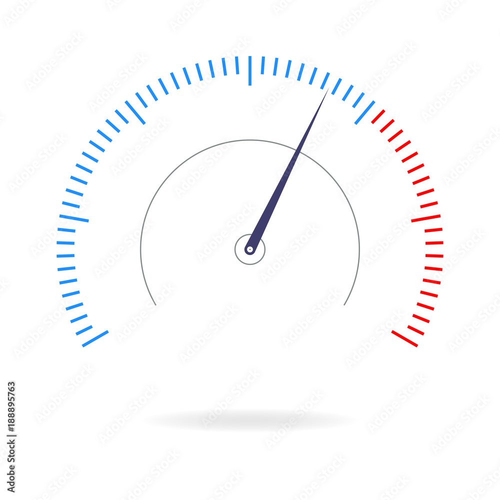 Speedometer icon. Gauge, measure or meter sign for speed test, download ...