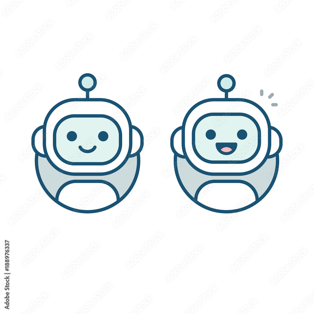 Robot avatar icon Stock Vector | Adobe Stock