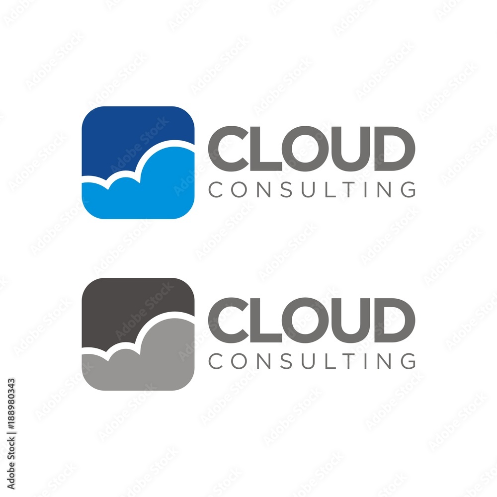 Cloud logo design template vector illustration Stock Vector | Adobe Stock