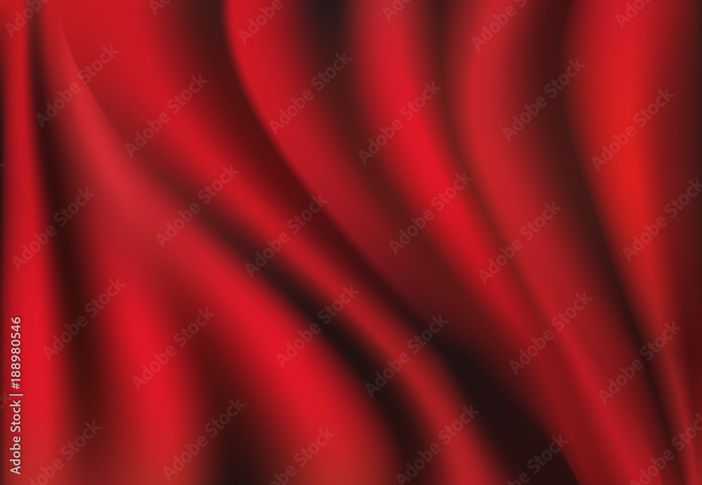 red silk backgrounds. Drapery Textile Background, Vector Illustration ...