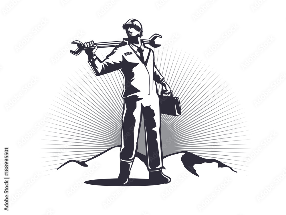 Oilman logo Stock Vector | Adobe Stock