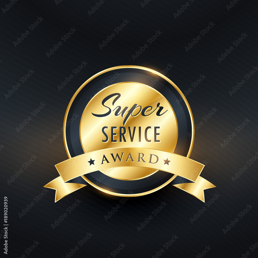 service award label design vector Stock Vector | Adobe Stock
