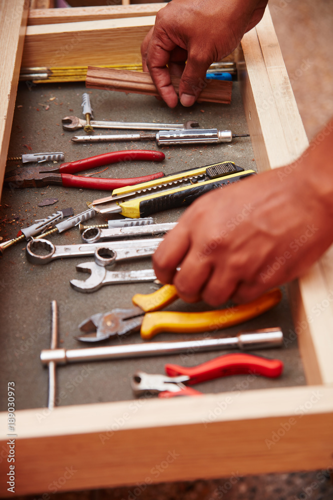 Verschiedene Werkzeuge für den Handwerker Stock Photo | Adobe Stock