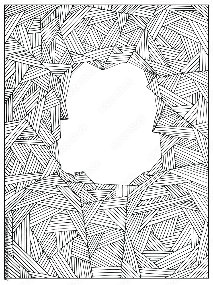 Hard Geometric Coloring Pages