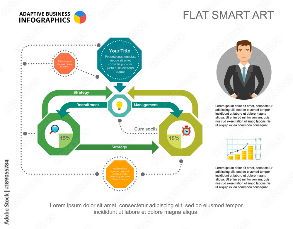 Business Flowchart Concept Slide Template Stock-Vektorgrafik | Adobe Stock