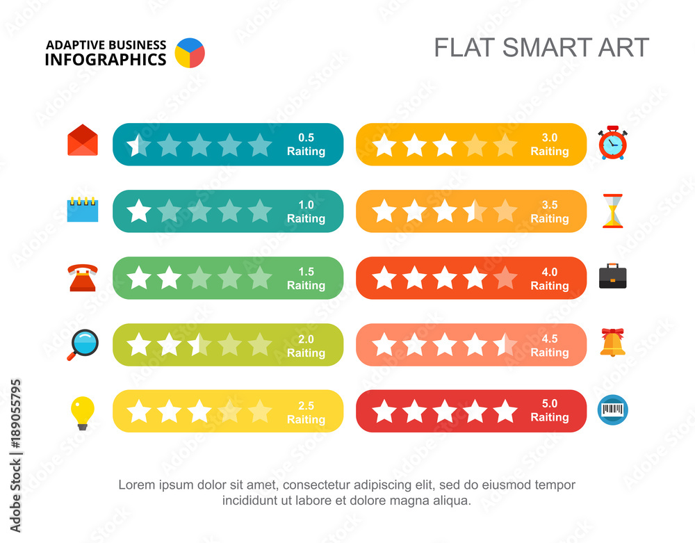 Business Rating Diagram Slide Template Stock Vector | Adobe Stock