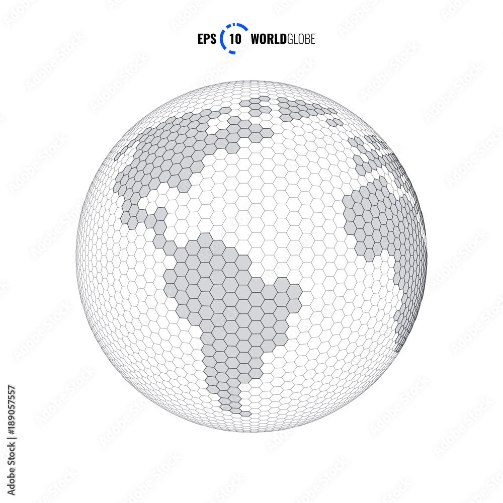 Vector 3D World Globe Template Stock Vector | Adobe Stock