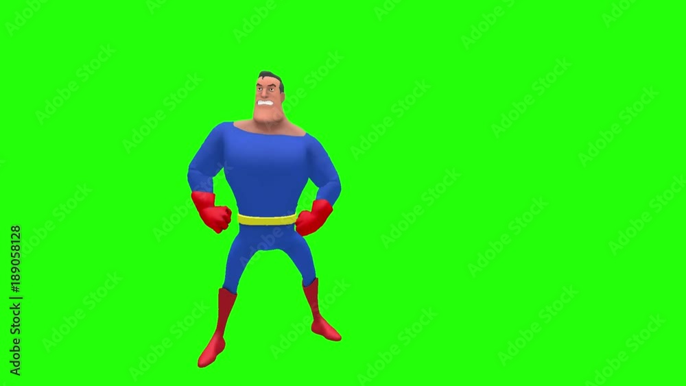 Angry mad animated superhero strongman cartoon character in front of ...