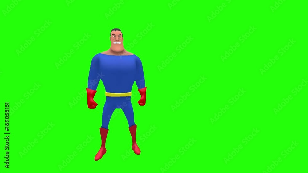 Mean angry animated superhero strongman cartoon character laughs ...