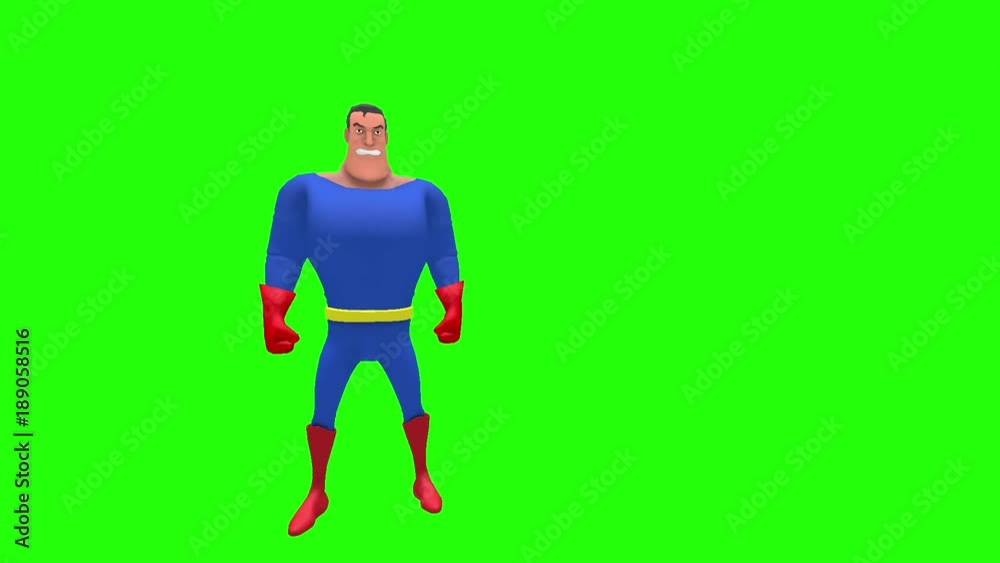 Angry animated superhero strongman cartoon character wipes forehead ...