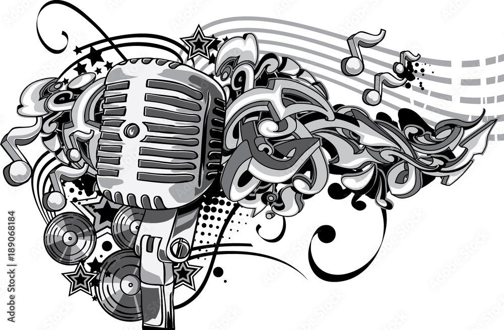 Graffiti Microphone Sketch