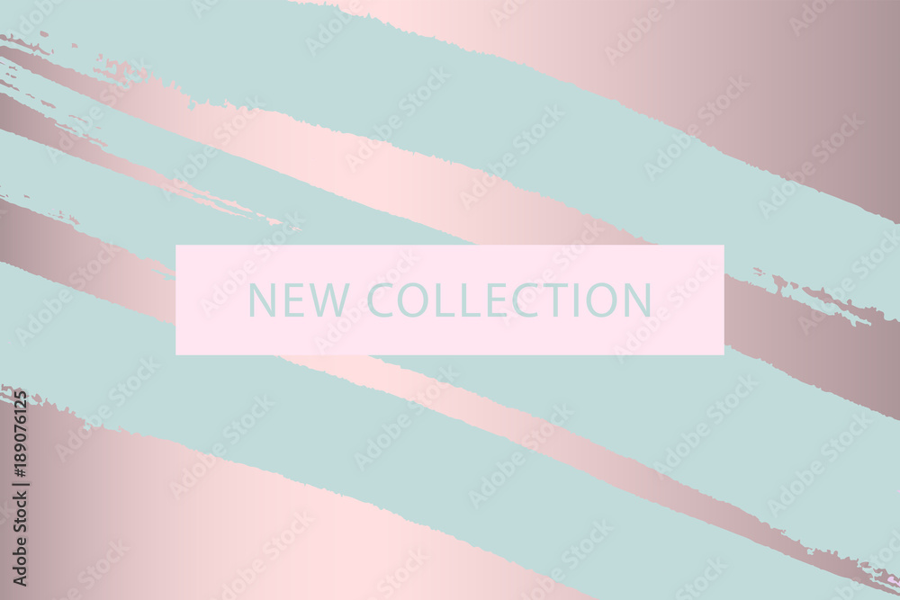 Set of New Collection fashion headers. Gold and Pastel blush. Elegant ...