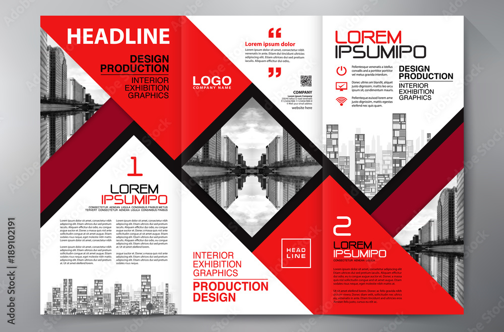 Brochure 3 fold flyer design a4 template. Stock Vector | Adobe Stock