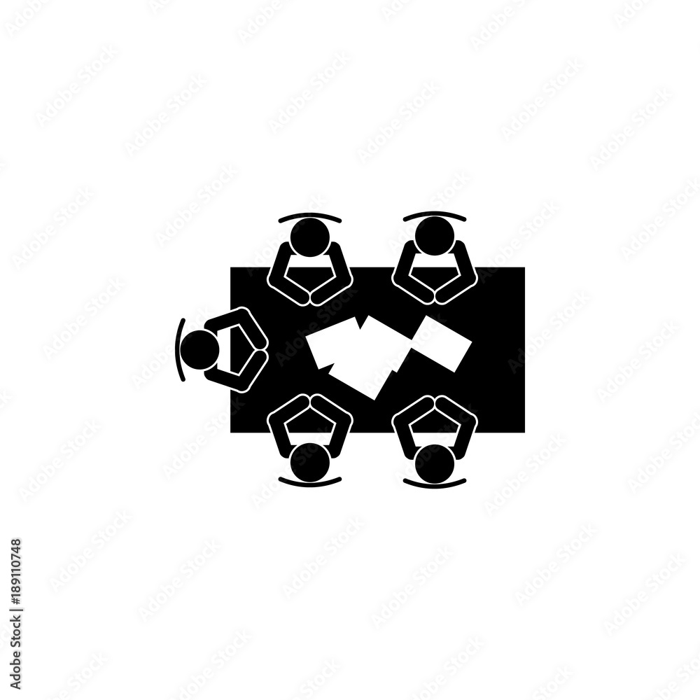 business meeting at the table icon. Elements of a business meeting icon ...