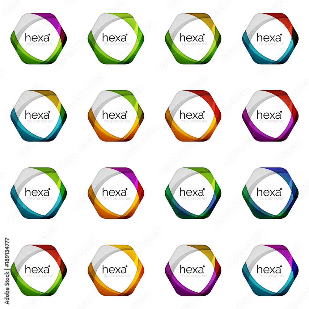 Hexagon vector logo icon templates Stock Vector | Adobe Stock