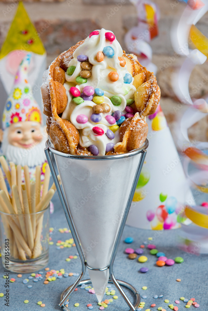 Kinder Bubble Waffle Stock Photo | Adobe Stock