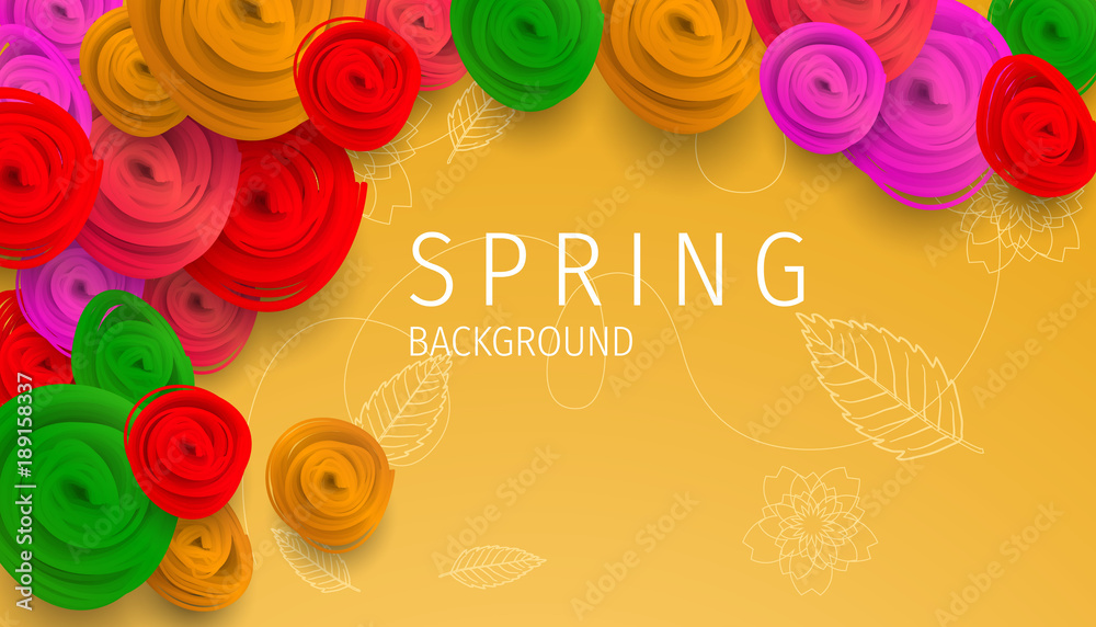 Hello spring. Spring Background. Spring design background with abstract ...