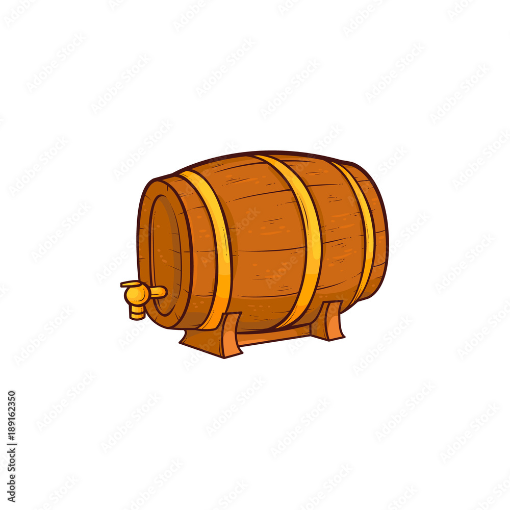 Cartoon Beer Keg