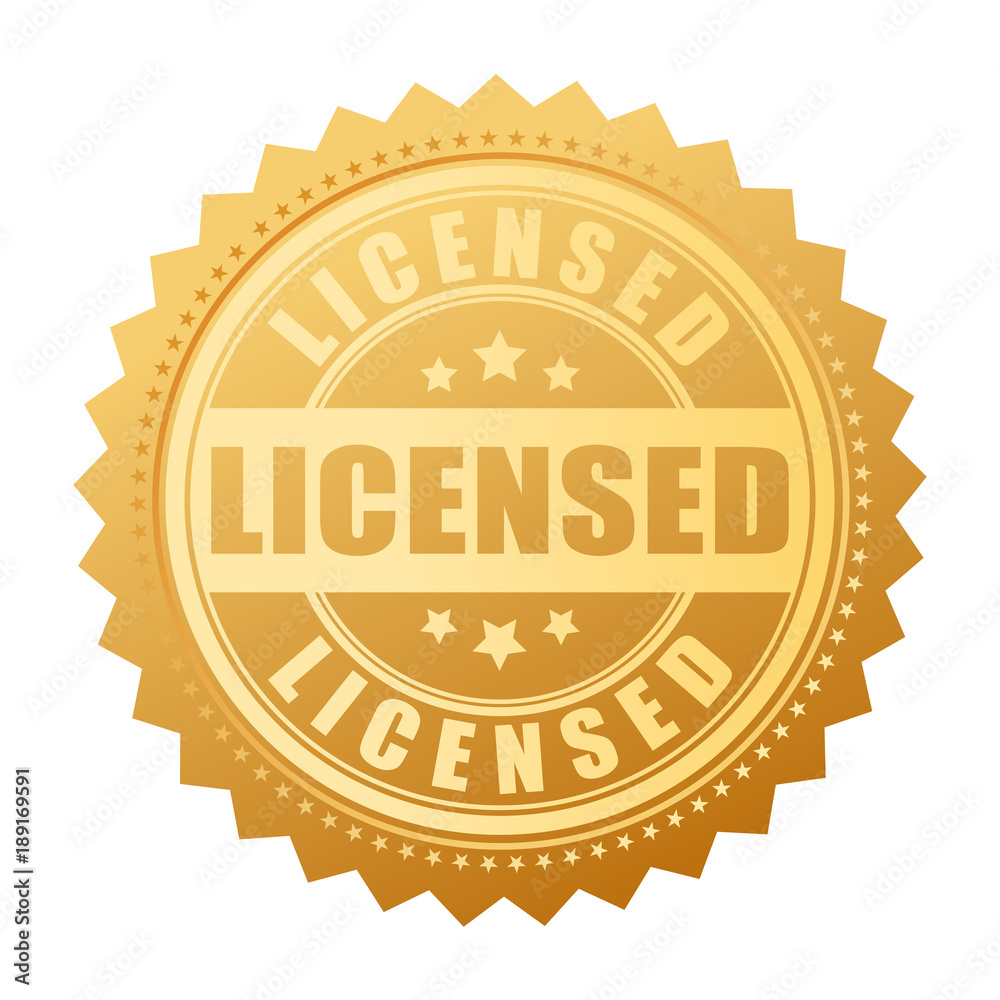 Licensed product vector gold seal Stock Vector | Adobe Stock