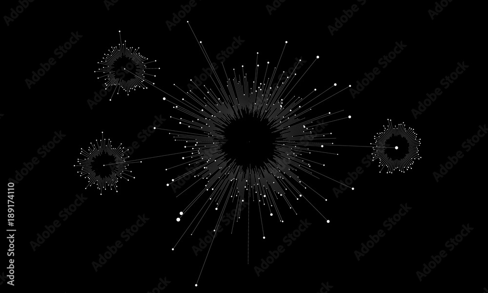 Big data circular visualization. Futuristic infographic. Information ...