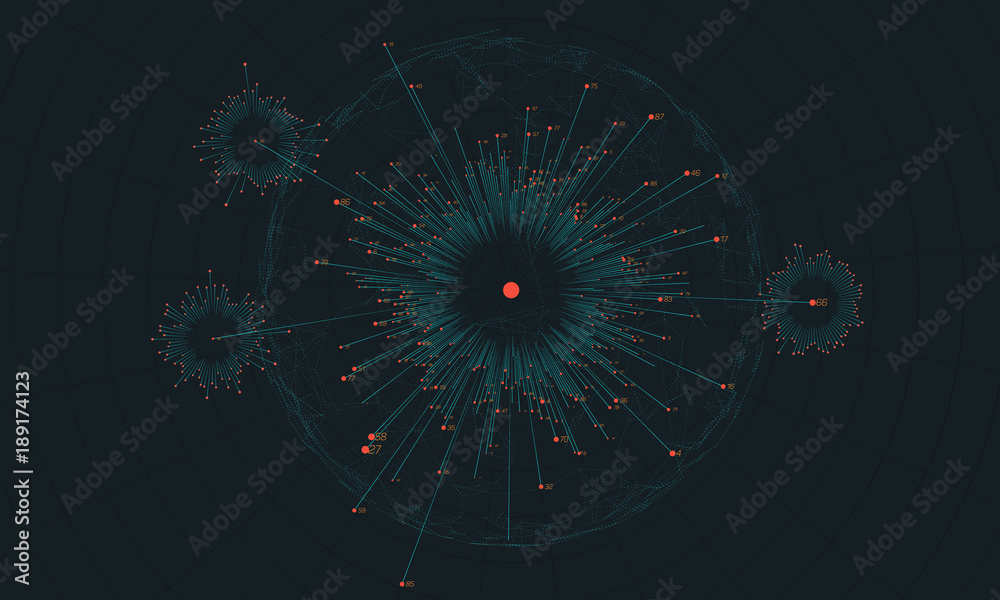Big data circular visualization. Futuristic infographic. Information ...