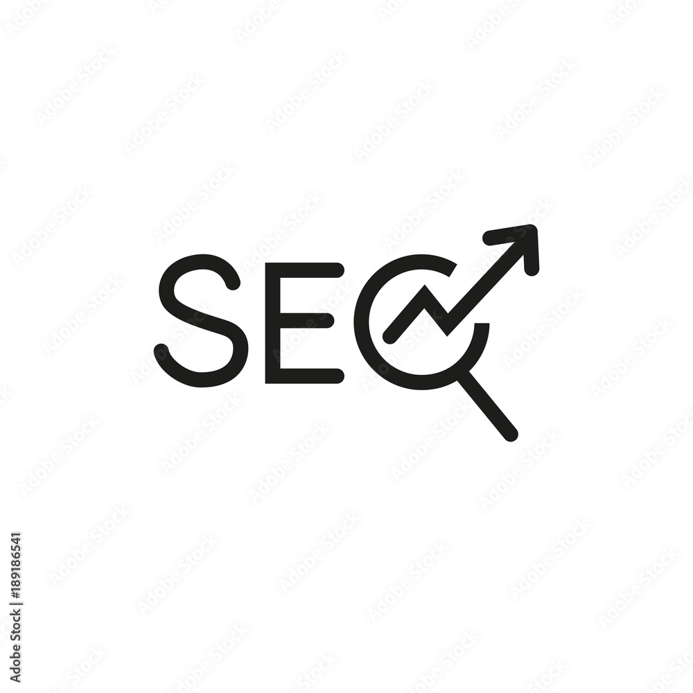 SEO Line Icon Stock Vector | Adobe Stock