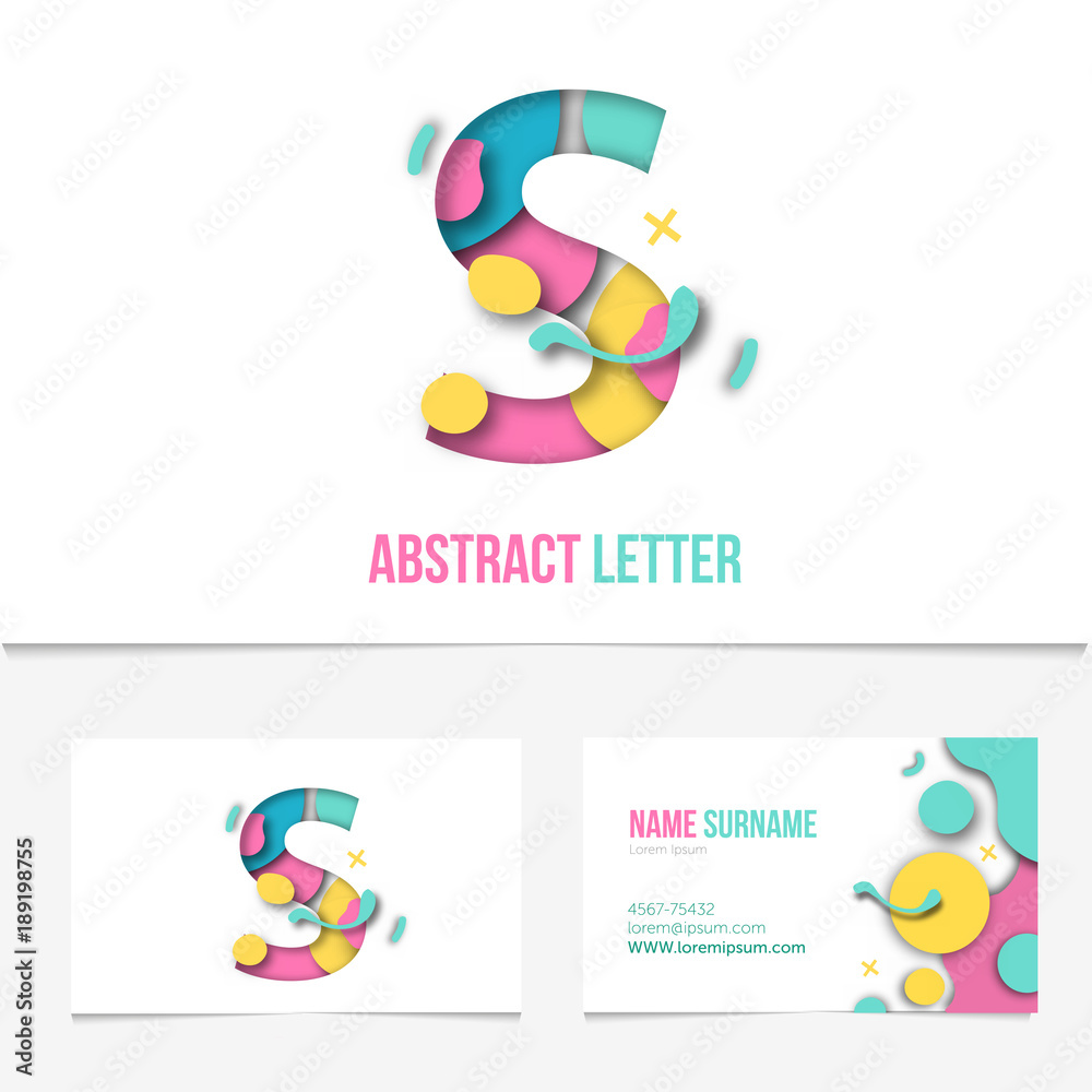 Paper cut letter s .Realistic 3D Creative Letter design. s letter ...