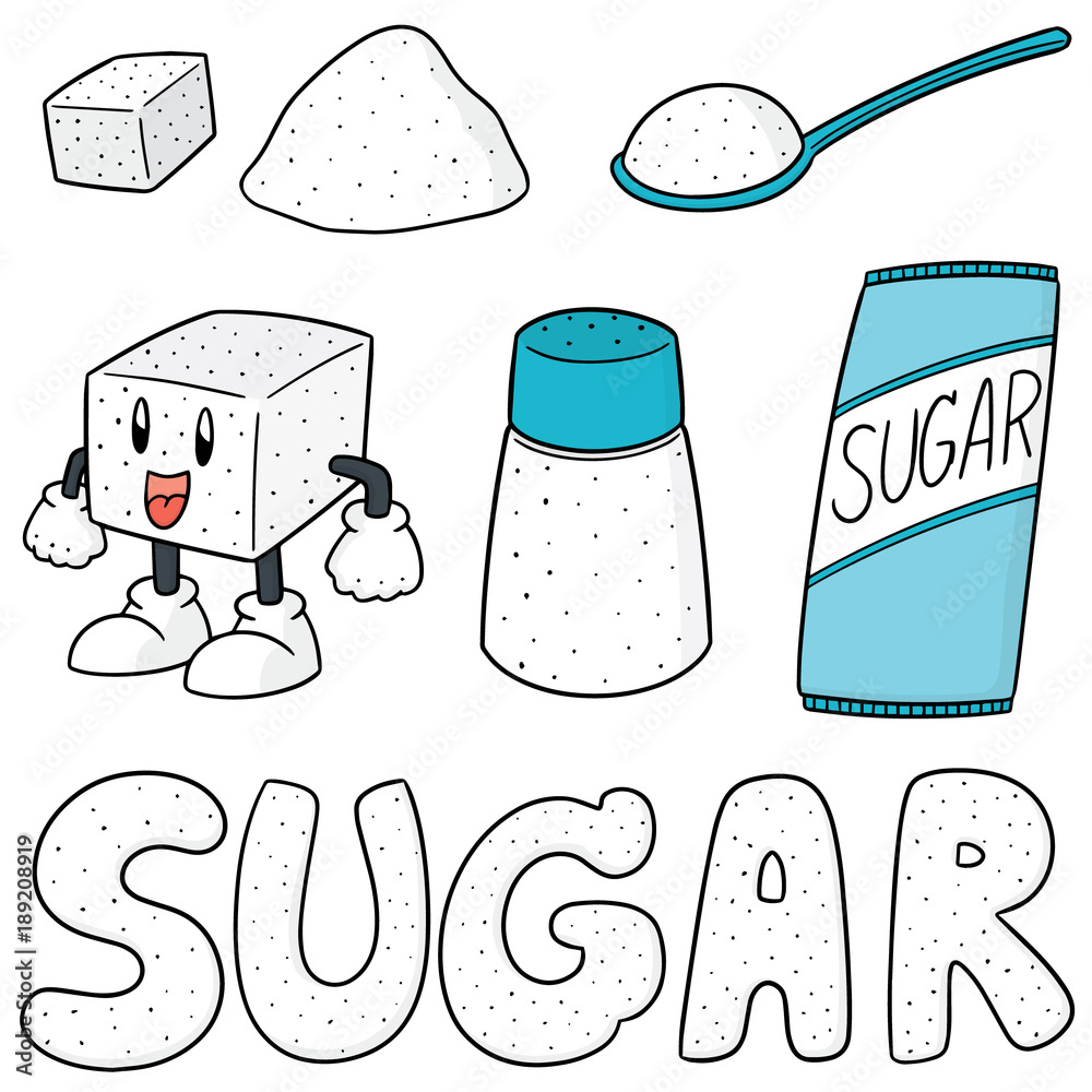 vector set of sugar Stock Vector | Adobe Stock