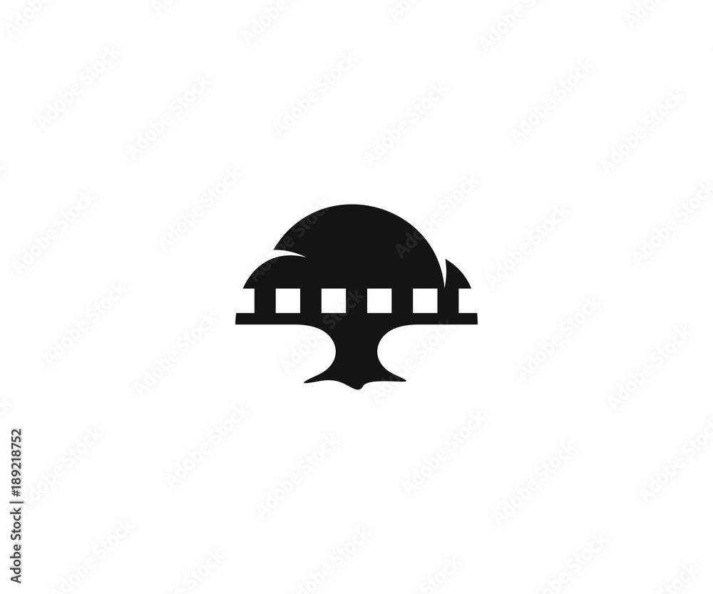 Tree and film strip logo template. Film tape vector design. Movie ...