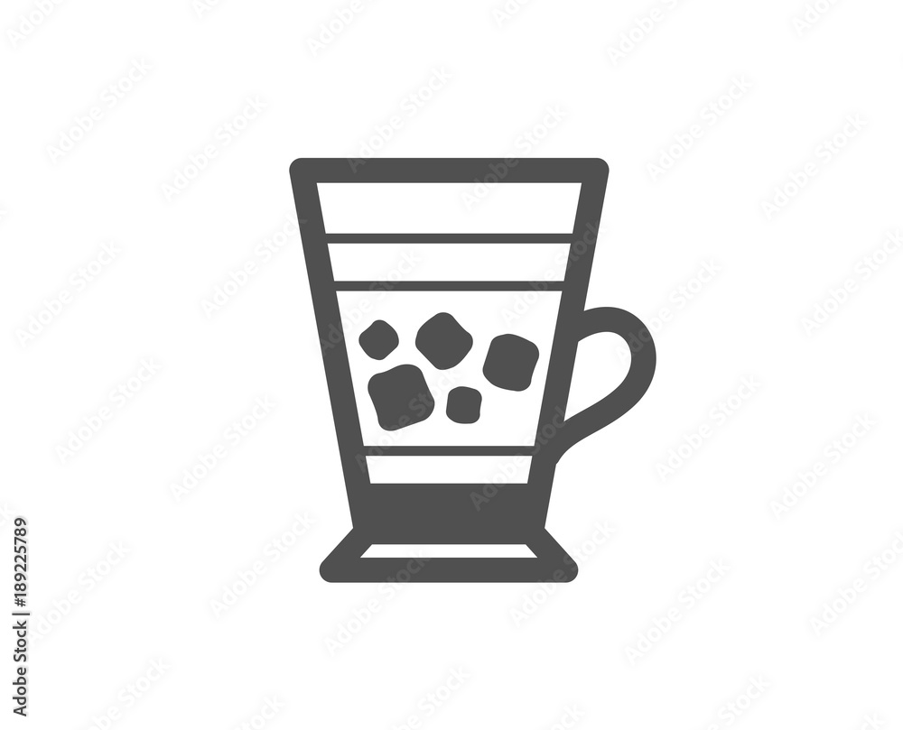 Frappe coffee icon. Cold drink sign. Beverage symbol. Quality design ...