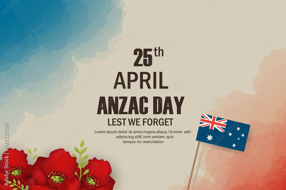 Anzac Day poppies memorial anniversary holiday in Australia, New ...