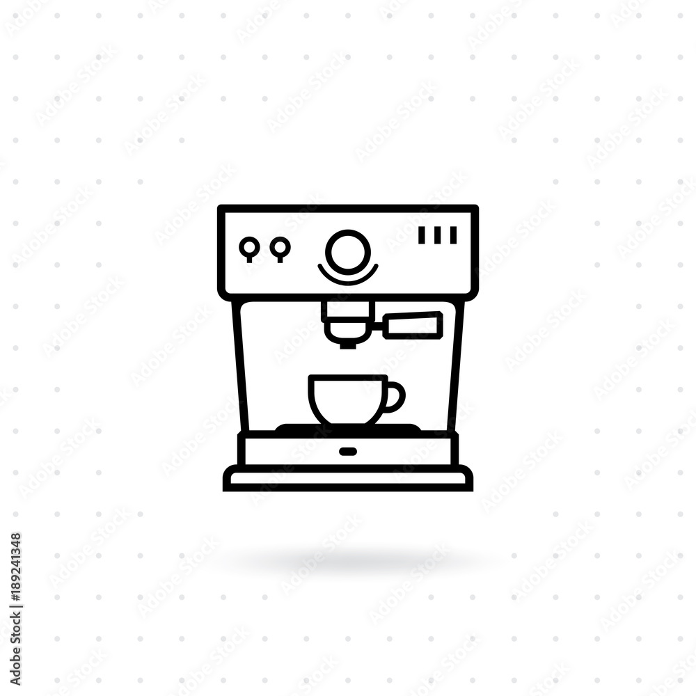 Espresso coffee machine icon. Coffee machine outline icon. Coffee ...