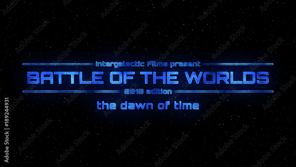 Intergalactic Hologram Title Stock Template | Adobe Stock